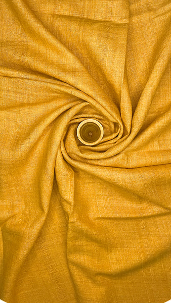 Eri Silk - 132 cm (W) X 12 mtr (L) - Handspun, Machine Made - Marigold ...